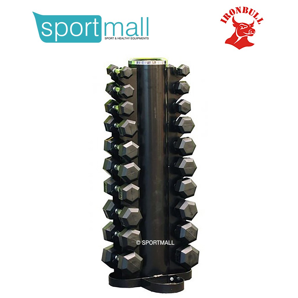 Jual Iron Bull Vertical Dumbbell Rack /Rak Barbel Vertikal Warna Hitam ...