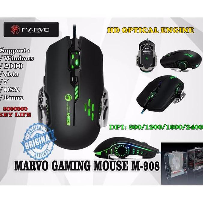 Jual Mouse Gaming MARVO M908 SCORPION ARACHANIDE / M-908 | Shopee Indonesia