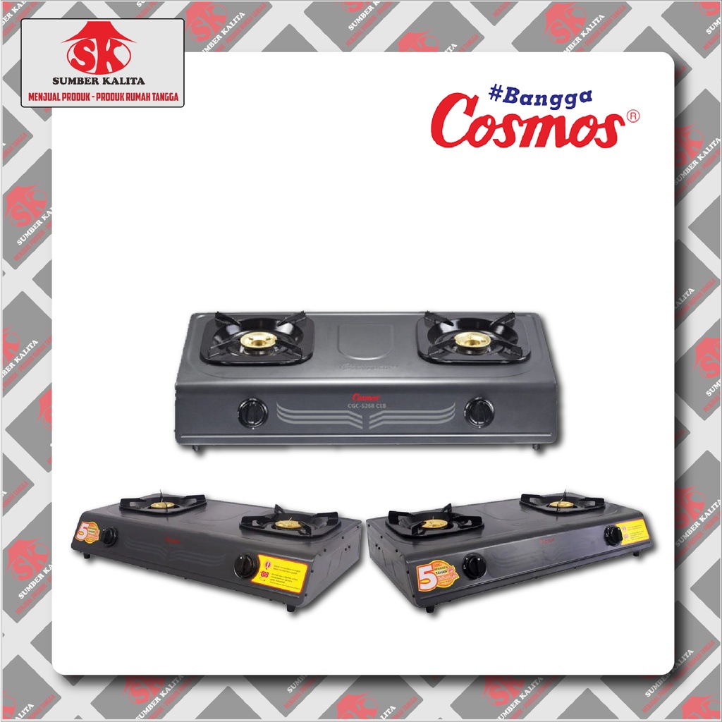 Jual Cosmos Kompor Gas 2 Tungku CGC 5268 | Shopee Indonesia