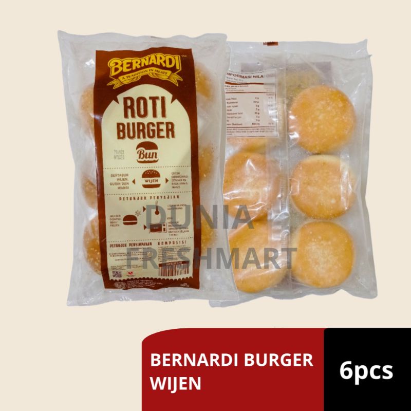 Jual BERNARDI ROTI BURGER WIJEN BUN BURGER ISI 6PCS ROTI BURGER BISA DI ...