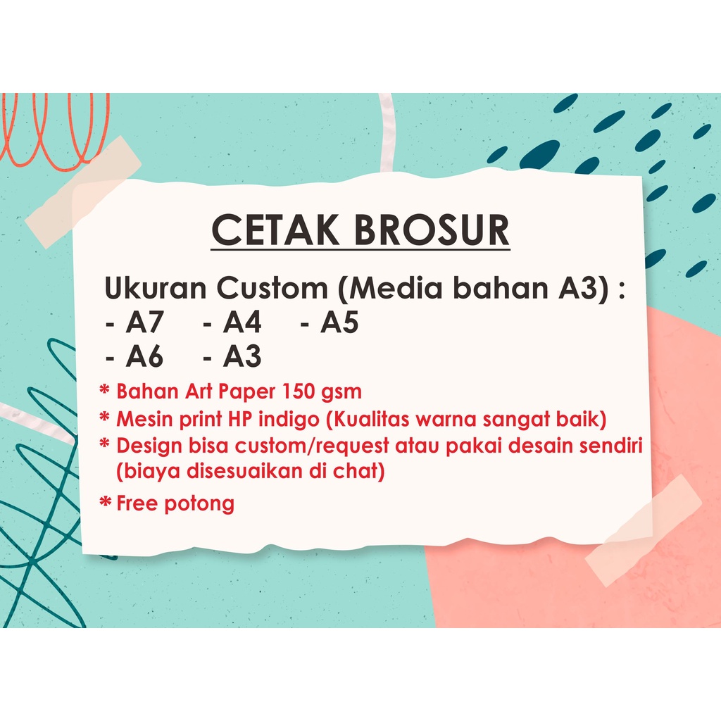 Jual Cetak Brosur 1 Rim 500pcs | Shopee Indonesia