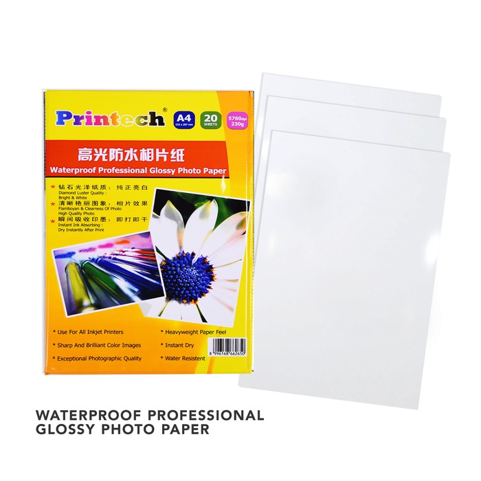 Jual Printech Kertas Foto Waterproof A4 230g | Shopee Indonesia