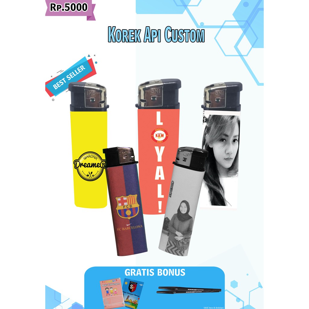 Jual (COD) Korek Api Custom BEBAS GAMBAR BEBAS DESIGN MURAH | Shopee ...