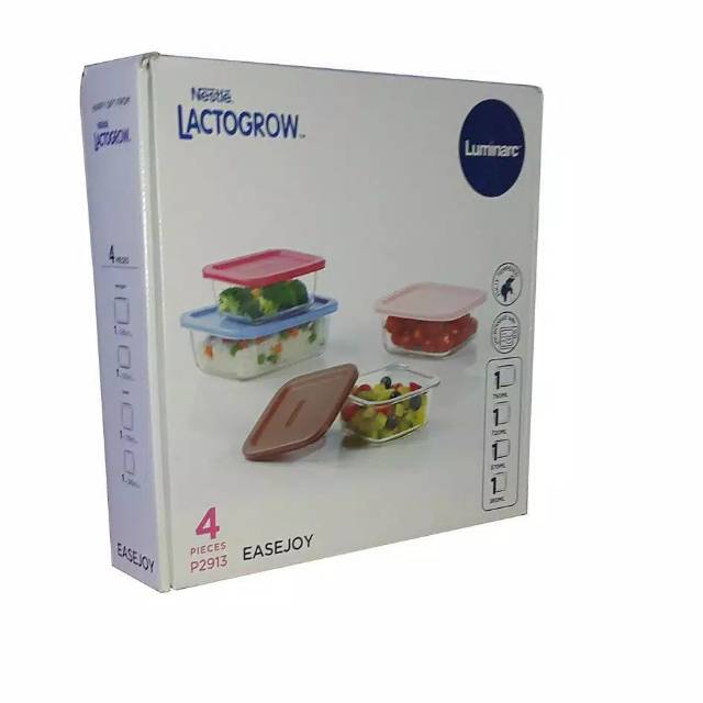 Jual LUMINARC GLASS CONTAINER SET P2913 4 PCS Rp 256.000 | Shopee Indonesia