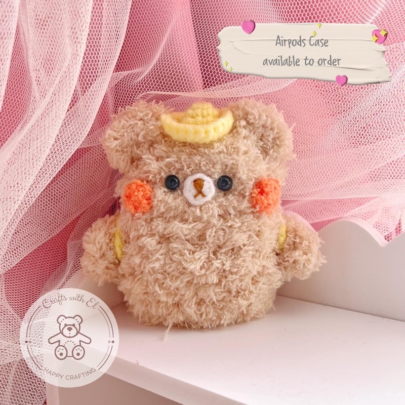 Jual PAKET DIY MERAJUT BONEKA / AIRPODSCASE BACKPACK BEAR | Shopee ...
