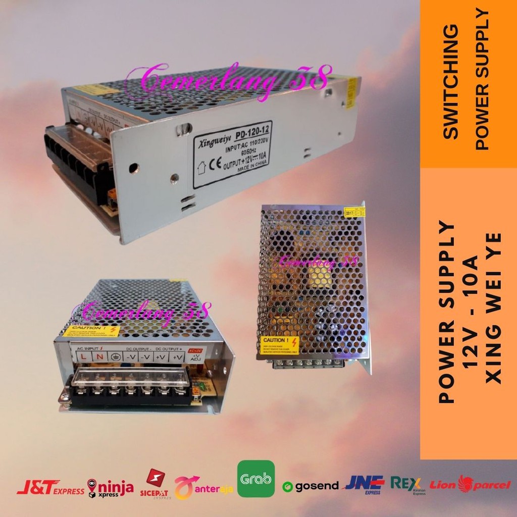 Jual Switching Power Supply 12V 10A BB Adaptor Jaring 12 V 10 A AC DC PSU 12 Volt 10 Ampere ...