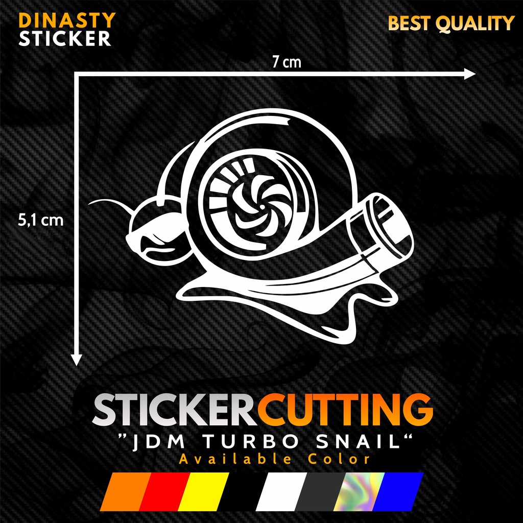 Jual STICKER STIKER CUTTING VIRAL JDM TURBO SNAIL SIPUT BALAP RACING ...