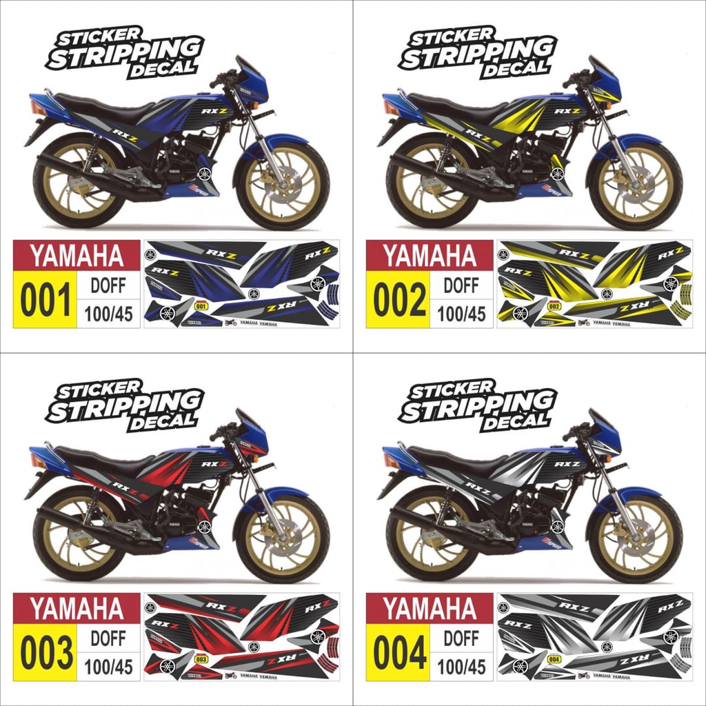 Jual Sticker Striping Yamaha RX Z 2 TAK TAHUN 85 Variasi Decal ARS01 ...