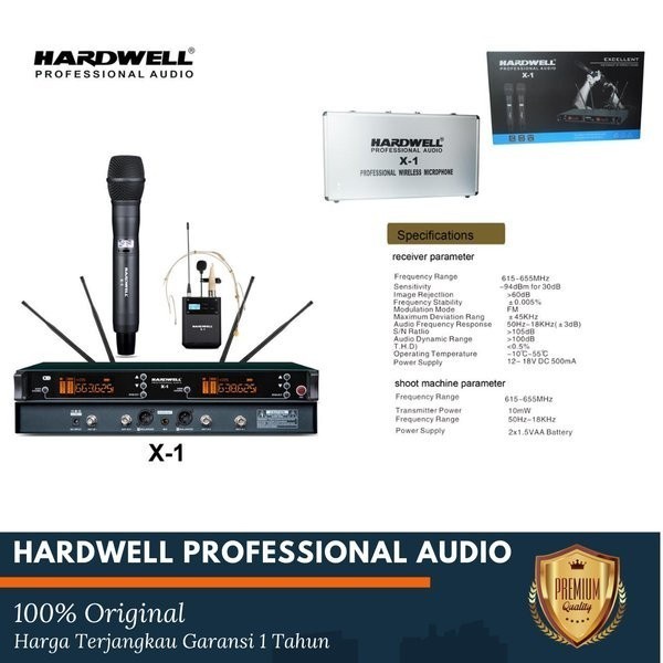 Jual Mic Wireless Hardwell X1 / Hardwell X-1 Handle Clip on Original ...