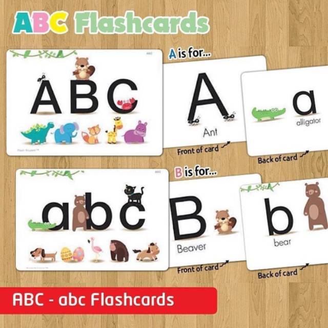 Jual Flash and learn card ABC animal fruit & vegetable number thing ...