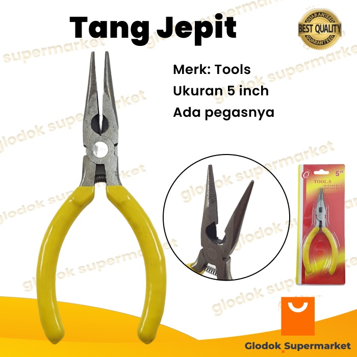 Jual Tang Jepit Lancip 5 inch Tools Mini Long Nose Pliers 5inch | Shopee Indonesia