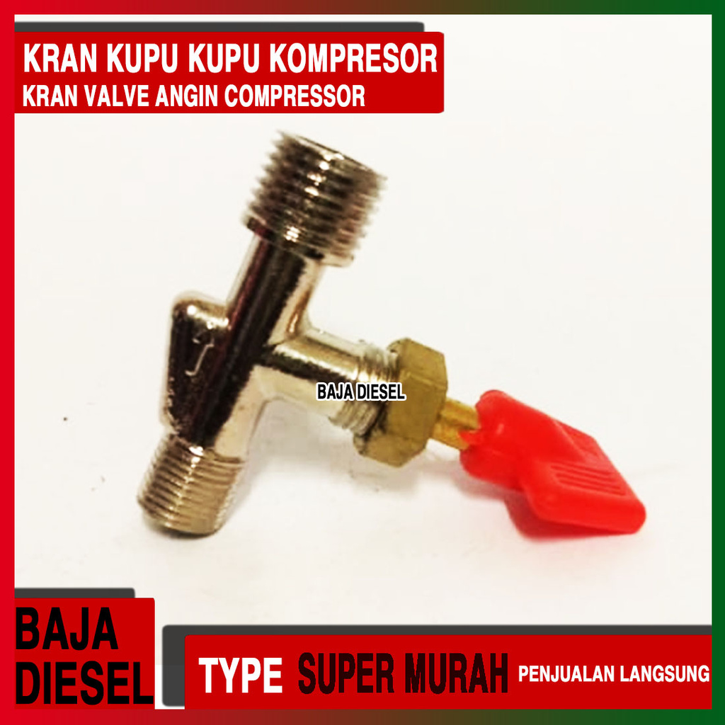 Jual Kran Angin/ Kran Minyak Kompresor stainliss Kran Angin - Stop Kran ...
