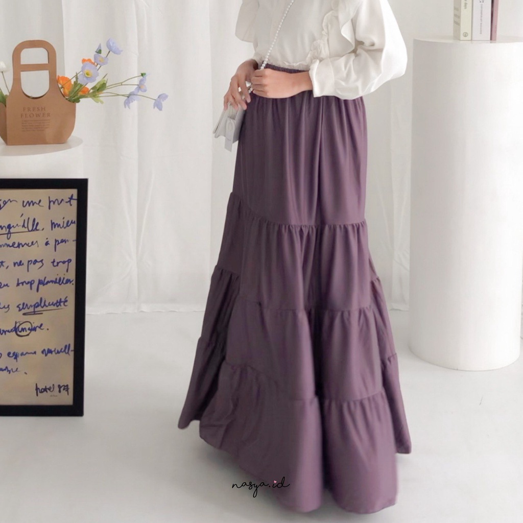Jual Mirabel Skirt by Nasya.id - Rok 4 susun - Rok rempel - Rok wanita ...