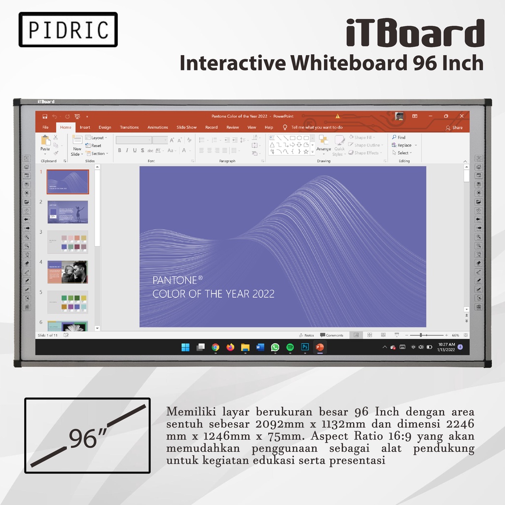 Jual Papan Tulis Interaktif iTBoard 96 Inch Interactive Smart Board ...