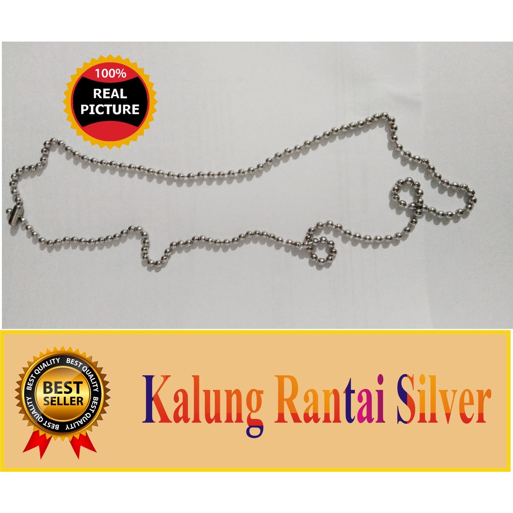 Jual Rantai kalung bulat untuk id card | rantai bulat besi name tag ...