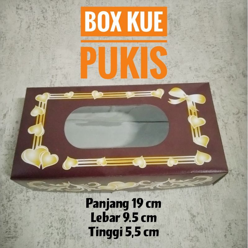Jual Dos kue window / box kue pukis / kemasan kotak 19 x 9.5 x 5.5 cm ...