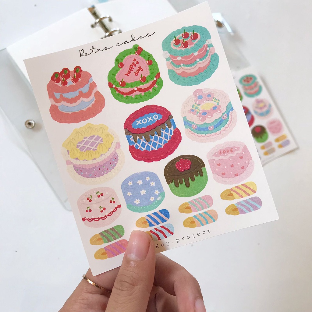 Jual Stiker kue/cake sticker/vintage cake sticker/dekorasi jurnal ...