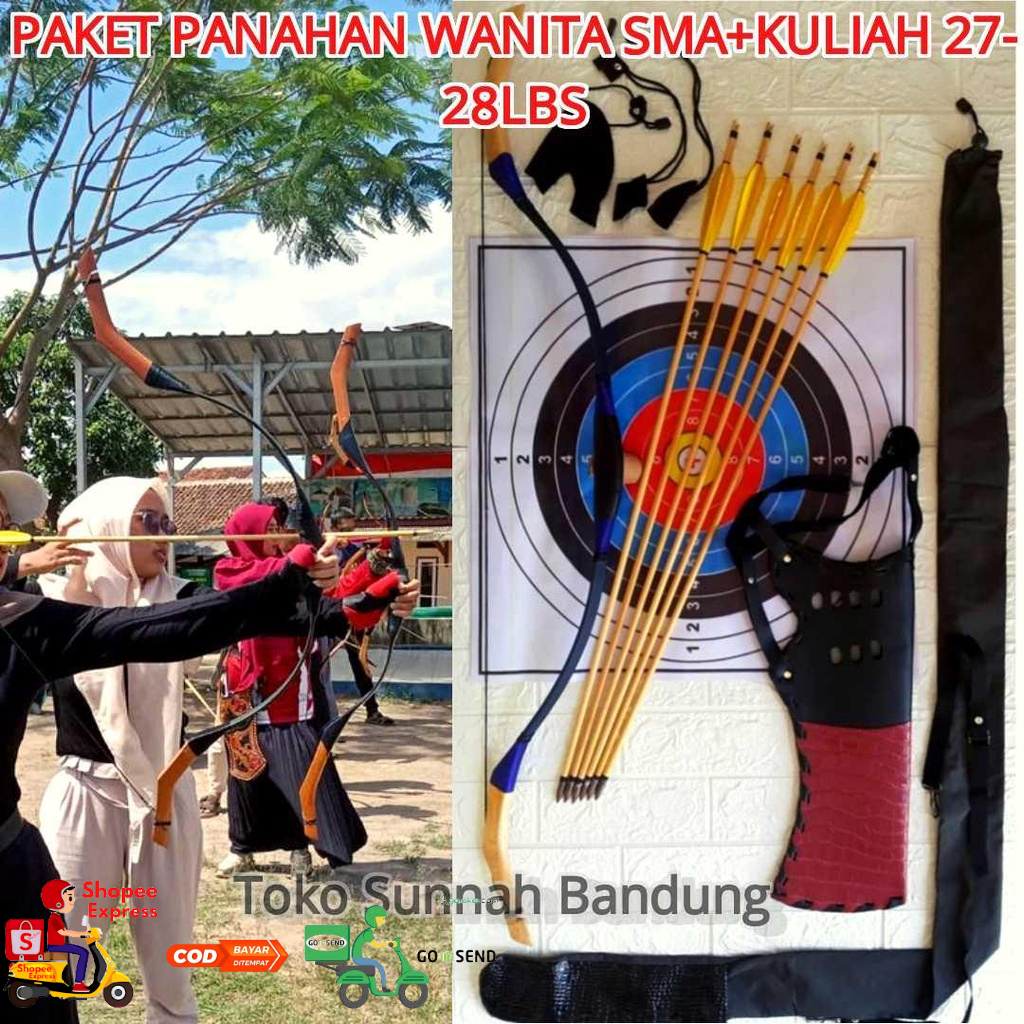 Jual Paket Olahraga Panahan Wanita SMA+Kuliah 25-27Lbs | Shopee Indonesia