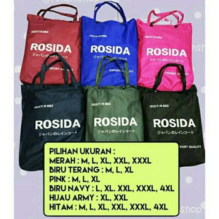 Jual Jas Hujan Rosida Sporty type R882 Original ( ROSIDA R-882 SPORTY ...