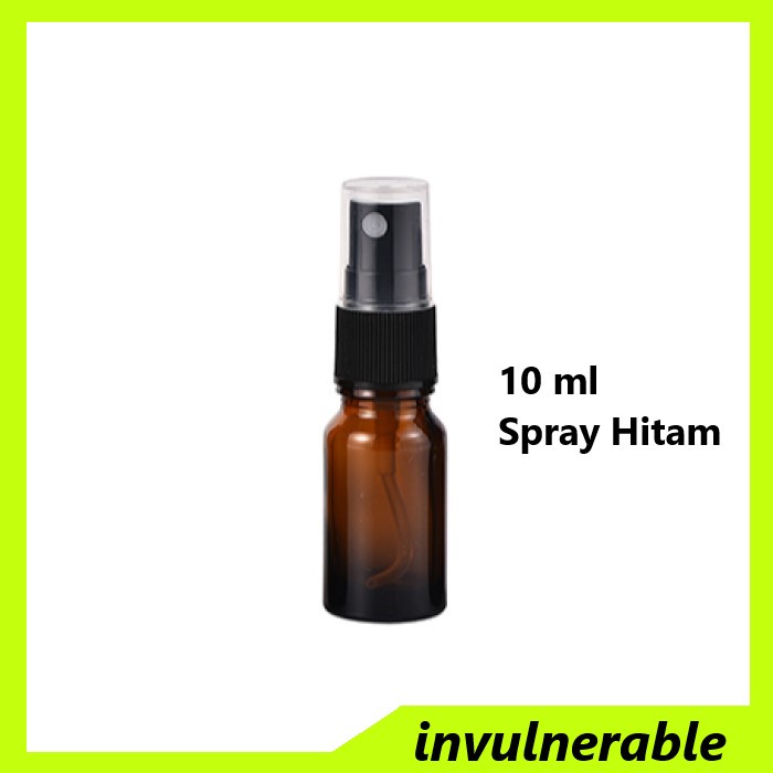 Jual Botol Kaca Amber 10 ml Tebal Tutup Spray Hitam | Shopee Indonesia