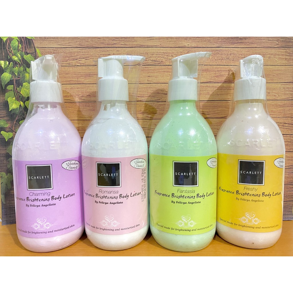 Jual Scarlett Fragrance Brightening Body Lotion / Body Lotion - 350ml ... Jual Scarlett Fragrance Brightening Body Lotion / Body Lotion - 350ml ...