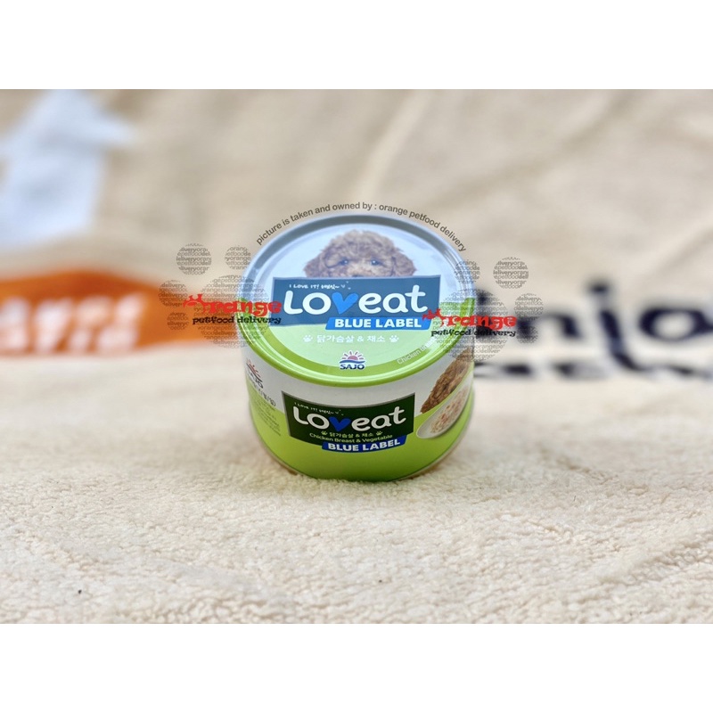 Jual loveat blue label 160 gr dog wet food - chicken breast & vegetable ...