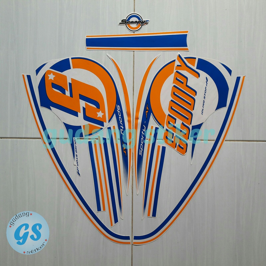 Jual STICKER STRIPING LIS LES POLET BODY MOTOR HONDA SCOOPY SPORTY FI ...