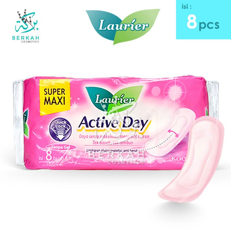 Jual Laurier Maxi Active Day Pembalut isi 8/10 pcs (non wings) | Shopee ...
