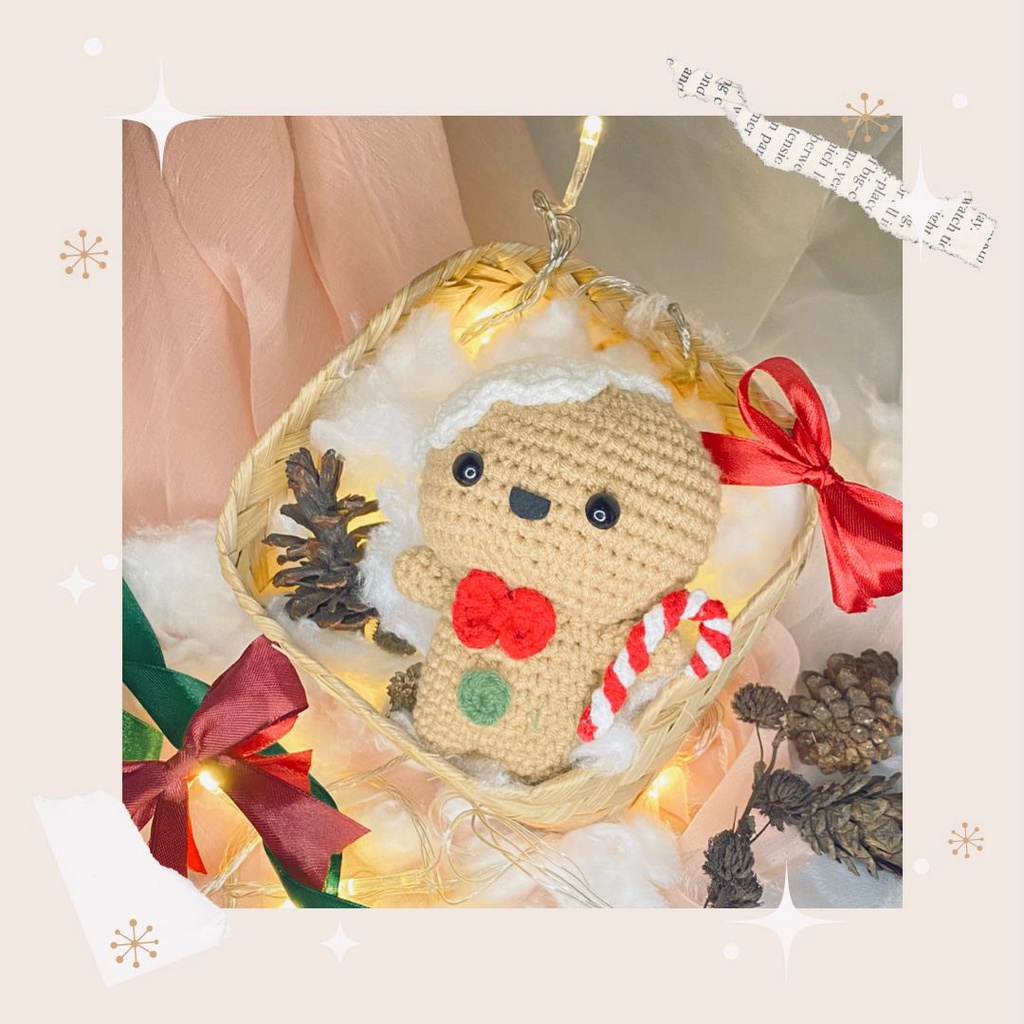 Jual Gingerbread Amigurumi Boneka Rajut Christmas Collection