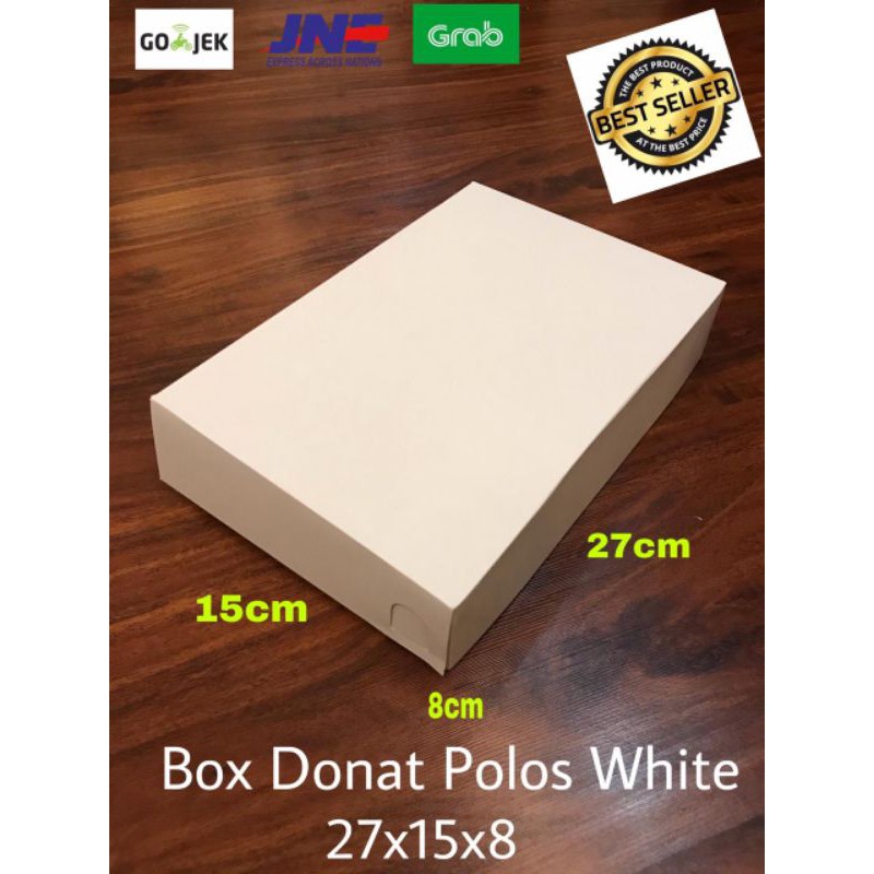 Jual Box donat polos / Box kue donat polos putih / Dus Donat putih ...