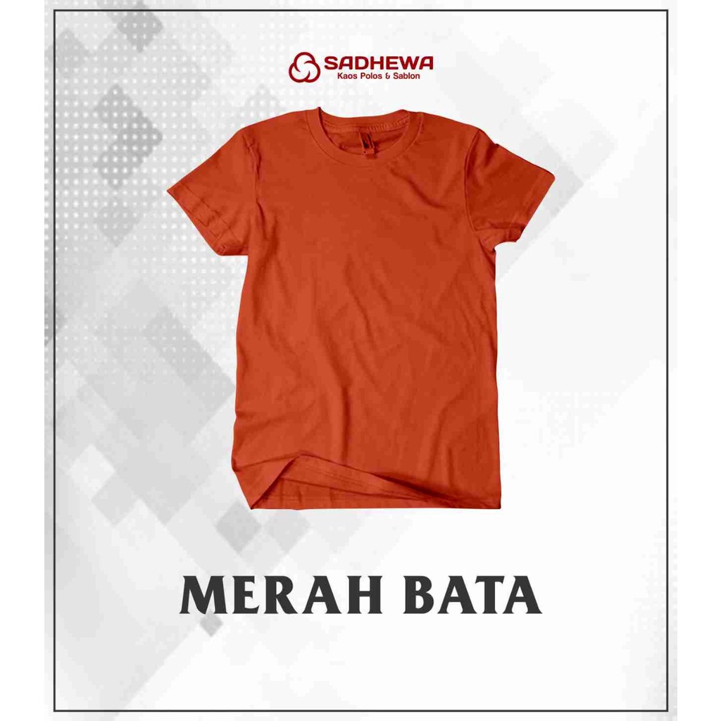 Jual Kaos Polos Cotton Combed 30s Premium (Merah Bata - Unisex ...