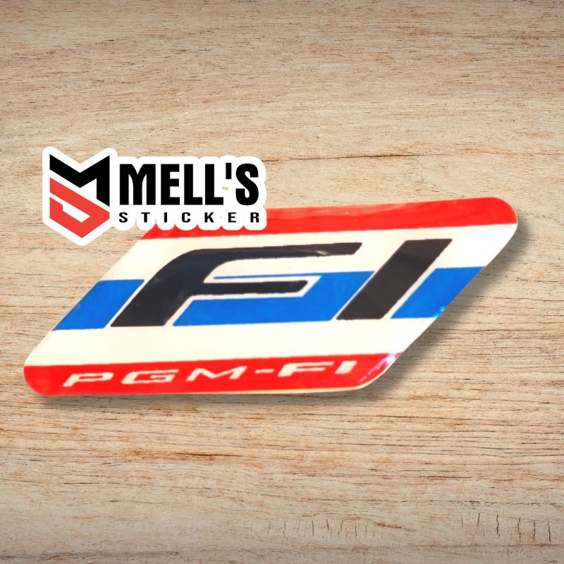 Jual stiker timbul Fi merah PGM-FI emblem stiker fi stiker motor emblem ...