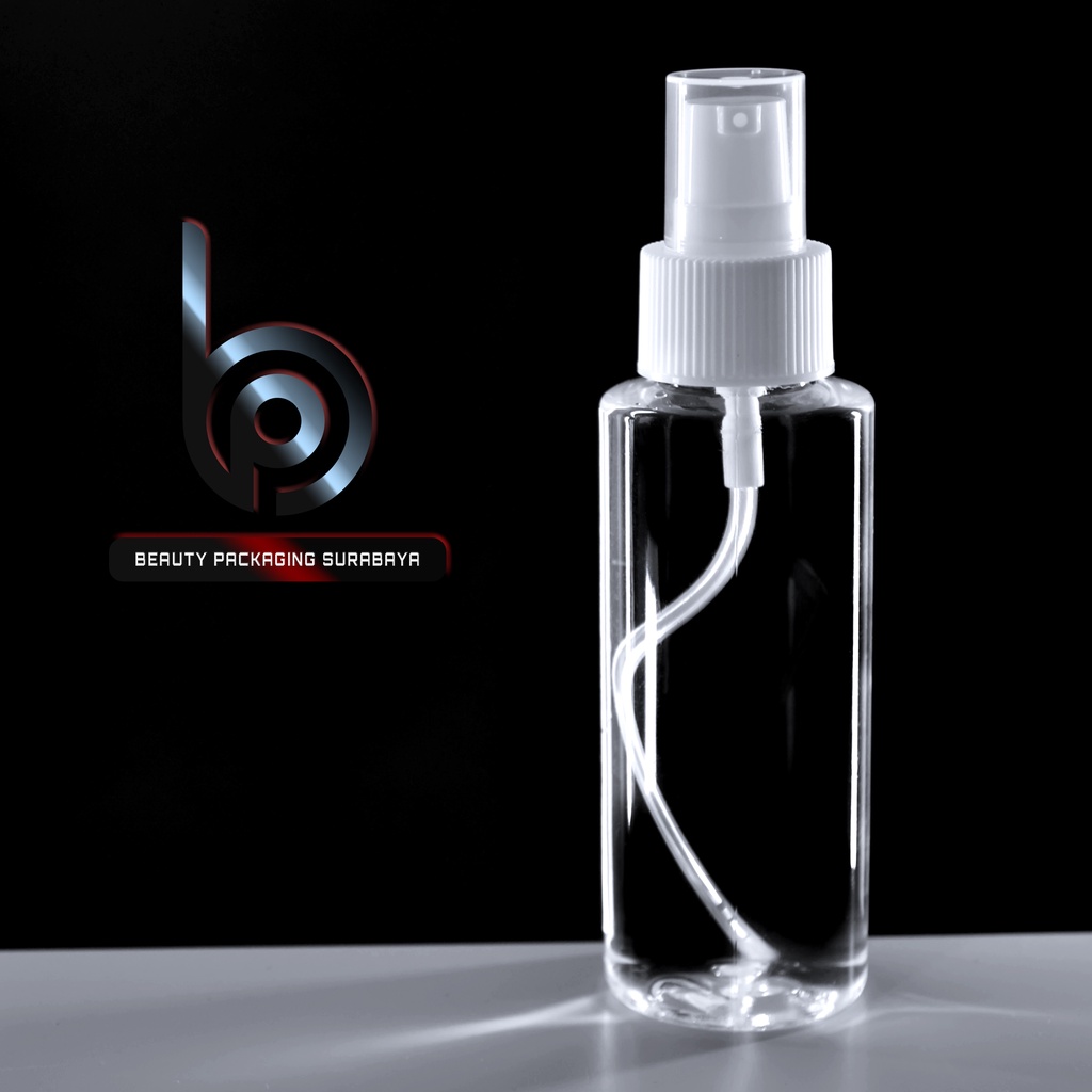 Jual Botol Plastik PET 100ml RF Bening Tutup Pump Treatment HC Putih | Shopee Indonesia