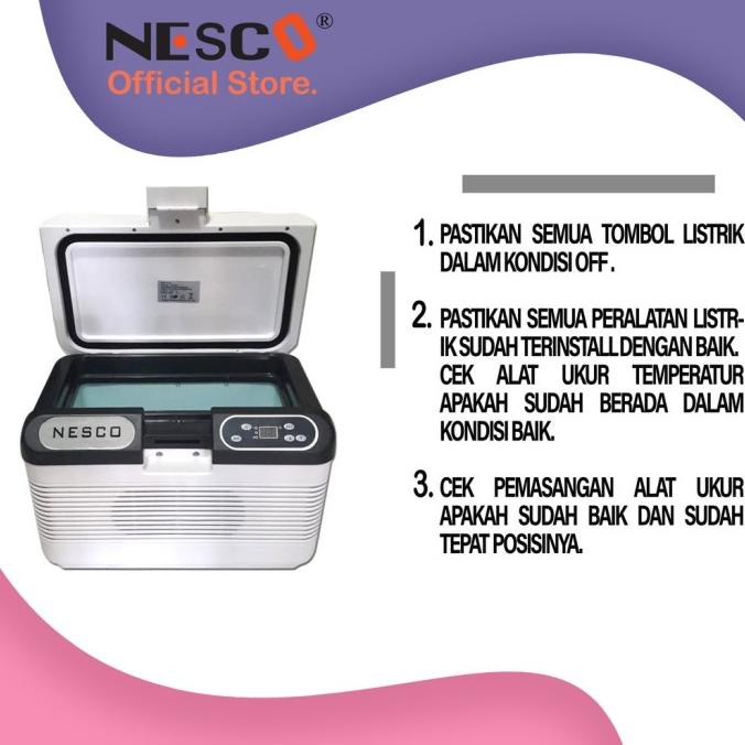 Jual Cool Vaccine Carrier AC/DC cold Cooler box 12 liter AC DC Nesco ...