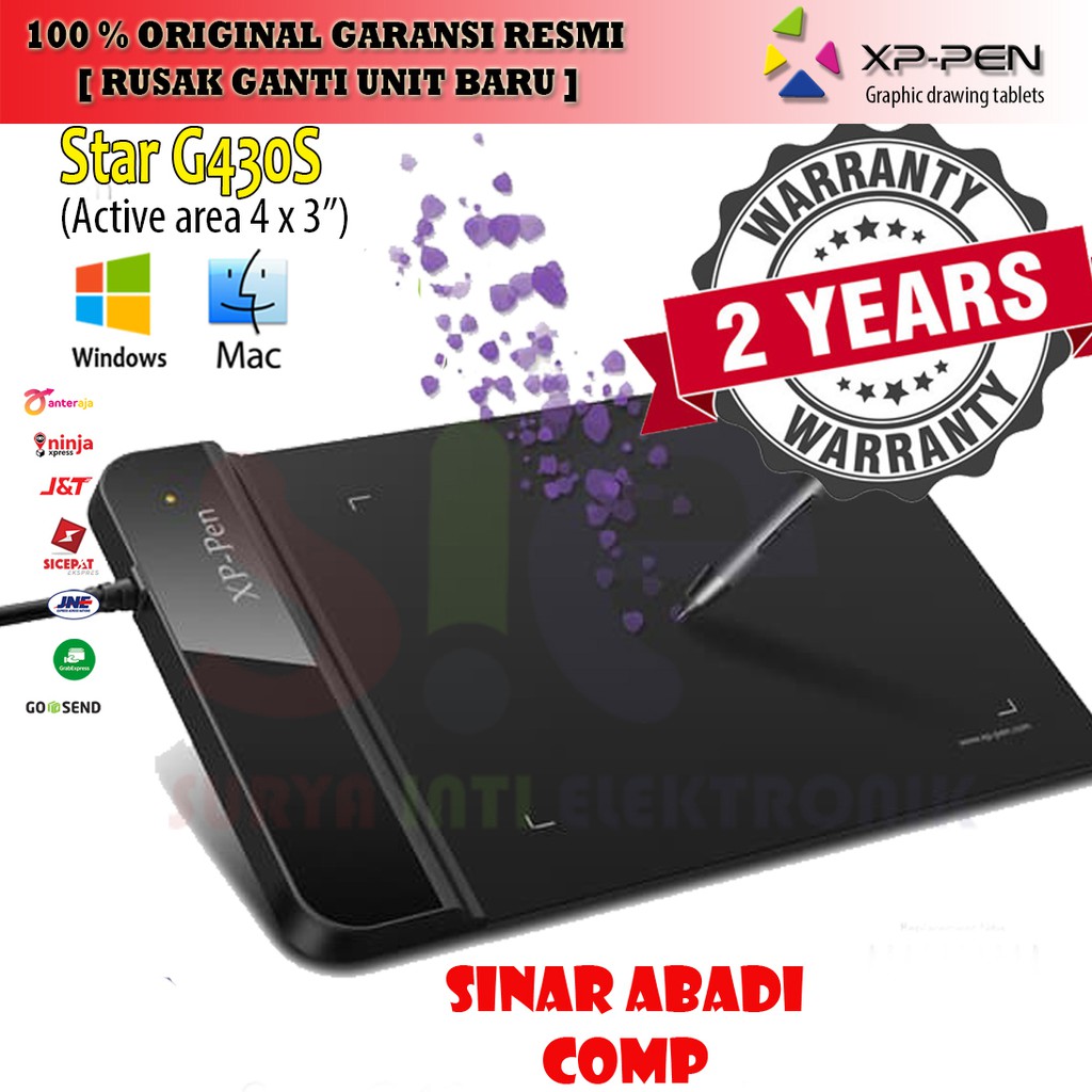 Jual XPPen Star G430S Pen tablet Small Garansi 2 tahun | Shopee Indonesia
