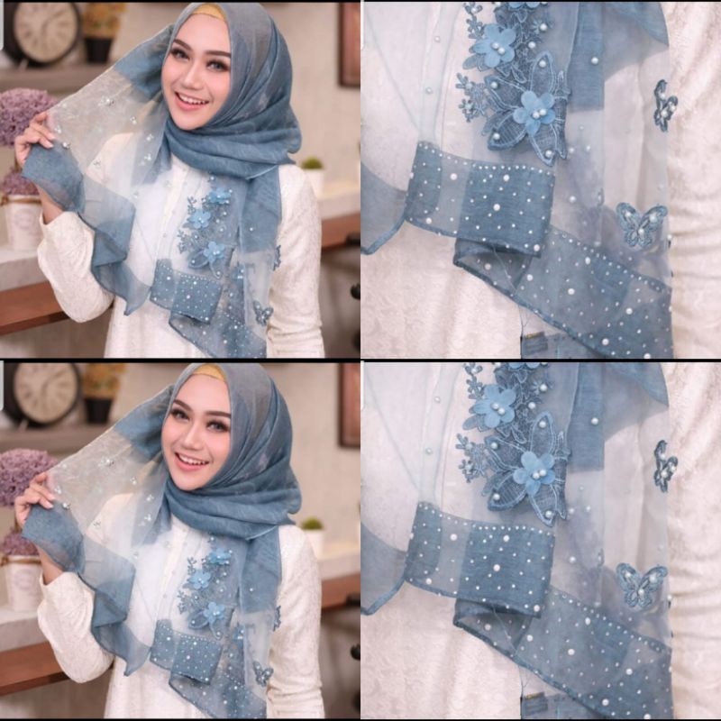 Jual allaha hijab bunga2 | Shopee Indonesia