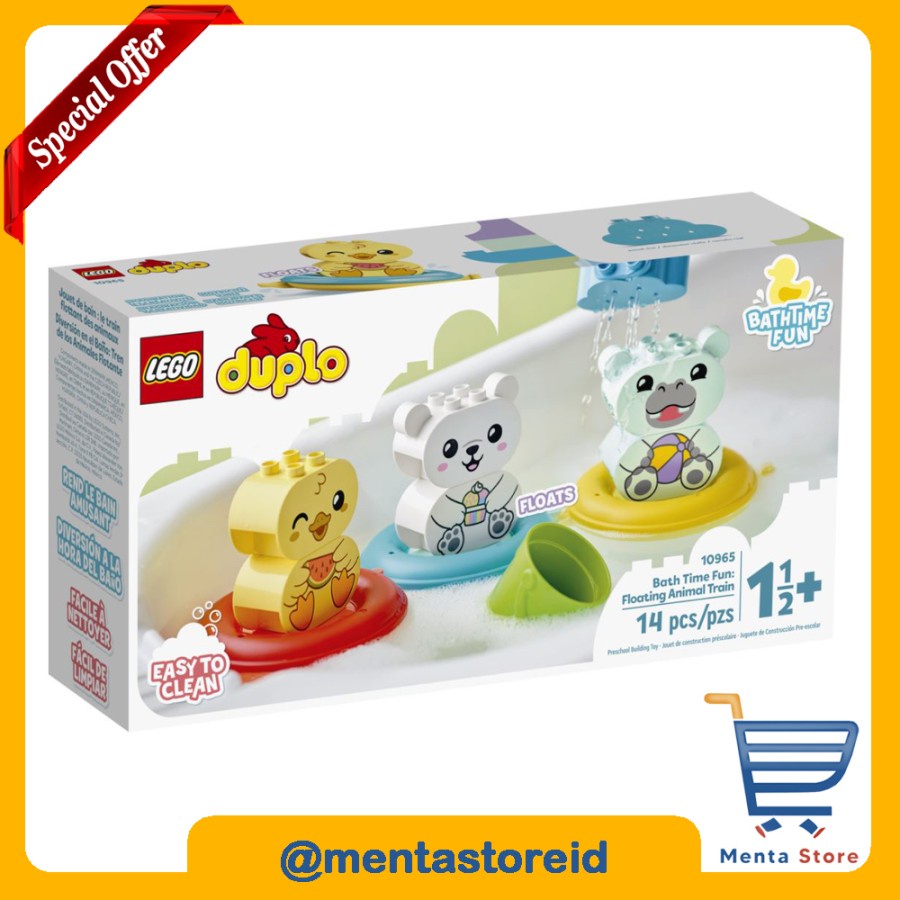 Jual LEGO Duplo 10965 Bath Time Fun Floating Animal Train Easy to Clean ...