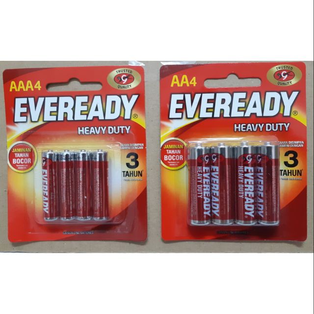 Jual (20gr) Baterai Eveready Heavy Duty AA4/Baterai Eveready Satuan ...