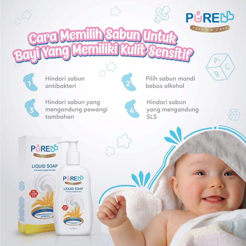 Jual Pure Baby Liquid Soap 230ml (sabun bayi untuk kulit kering ...