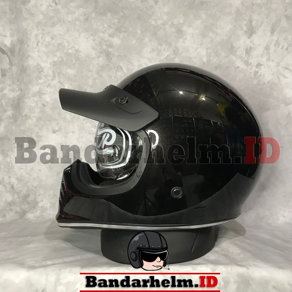 Jual Helm JP Signature HItam Glossy Double Visor (FREE PET / TOPI ...