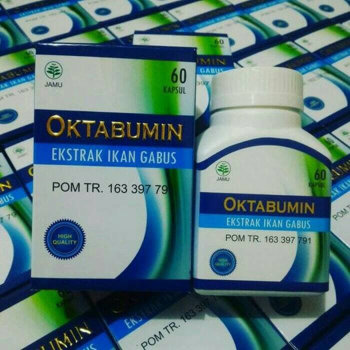 Jual OKTABUMIN Original Kapsul Albumin Ekstrak Ikan Gabus 60 Kapsul ...