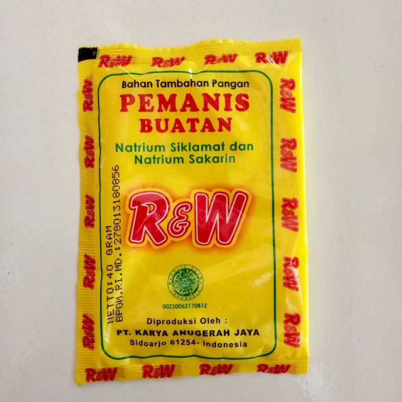 Jual Sari manis | Pemanis Buatan merk Rajawali/R&W 40gr | Shopee Indonesia
