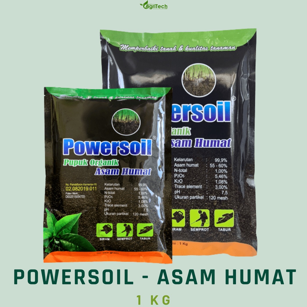 Jual PUPUK ORGANIK POWER SOIL 1 KG ASAM HUMAT POWERSOIL PEMBENAH TANAH | Shopee Indonesia