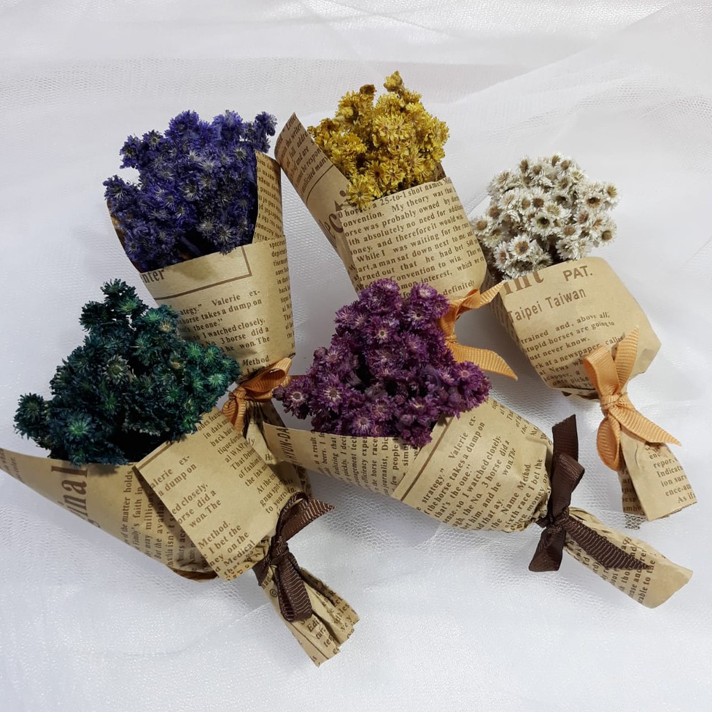 Jual Mini Bucket Paper Craft Bunga Kering | Shopee Indonesia