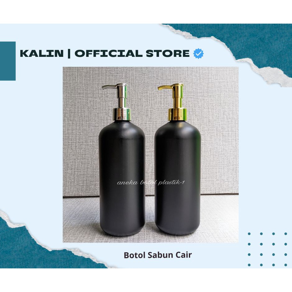 Jual Botol Sabun Cair Pump 500ml Hitam Hdpe - Botol Pump 500ml Oil ...