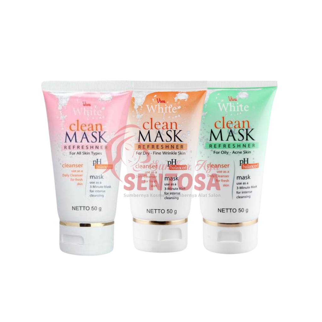 Jual VIVA WHITE CLEAN MASK REFRESHNER 50GR | Shopee Indonesia