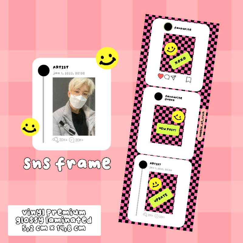 Jual (bubble_at_crush) SNS frame stickers sheet kiss cut | Shopee Indonesia