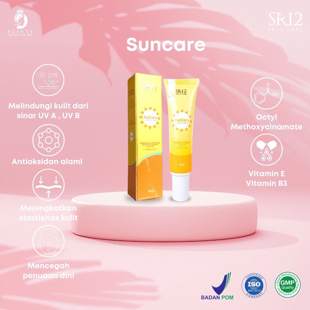 Jual Suncare Lotion SR12 Sunscreen Sfp 25 Sun Face Protection UV Shield ...