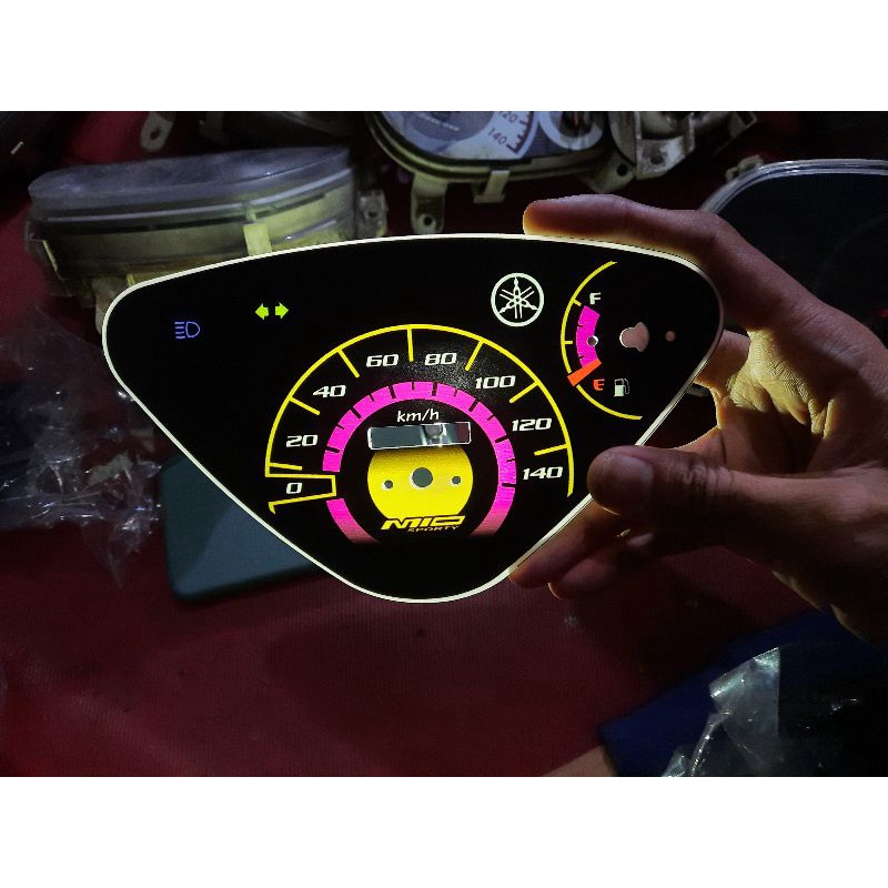Jual panel speedometer mio papan speedometer mio custom spidometer mio ...