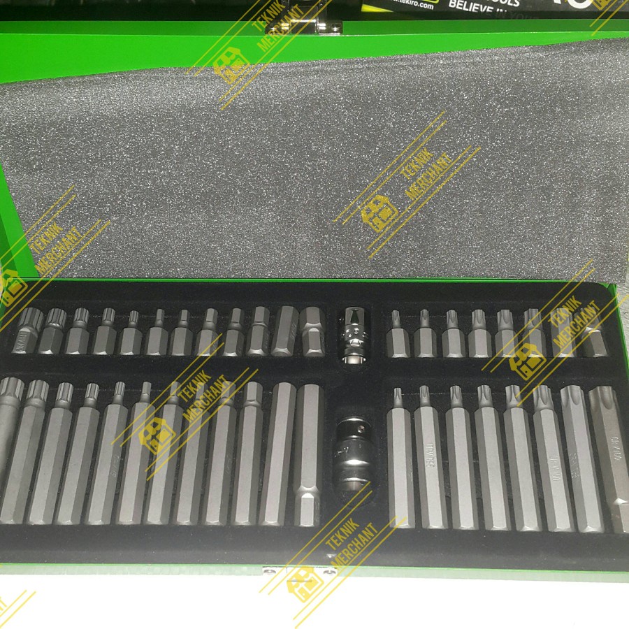 Jual Tekiro bit set 42pcs mata kunci sock L bintang star hex spline JAPAN | Shopee Indonesia